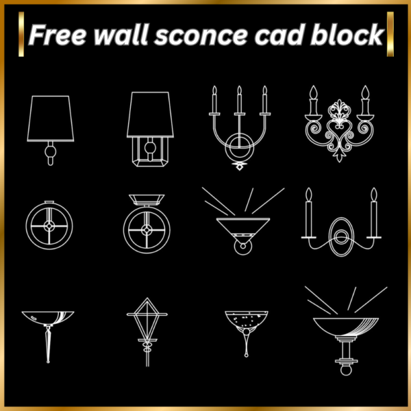 Free Wall Light CAD Block - Download DWG - zappixel